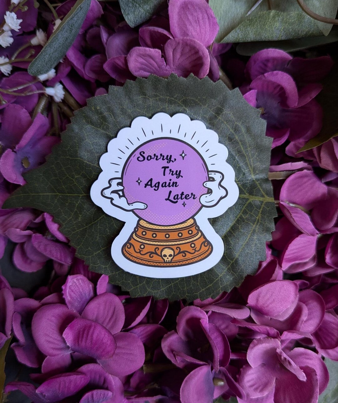 Try Again Later Sticker | Crystal Ball Sticker | Witchy Sticker | Vinyl ...