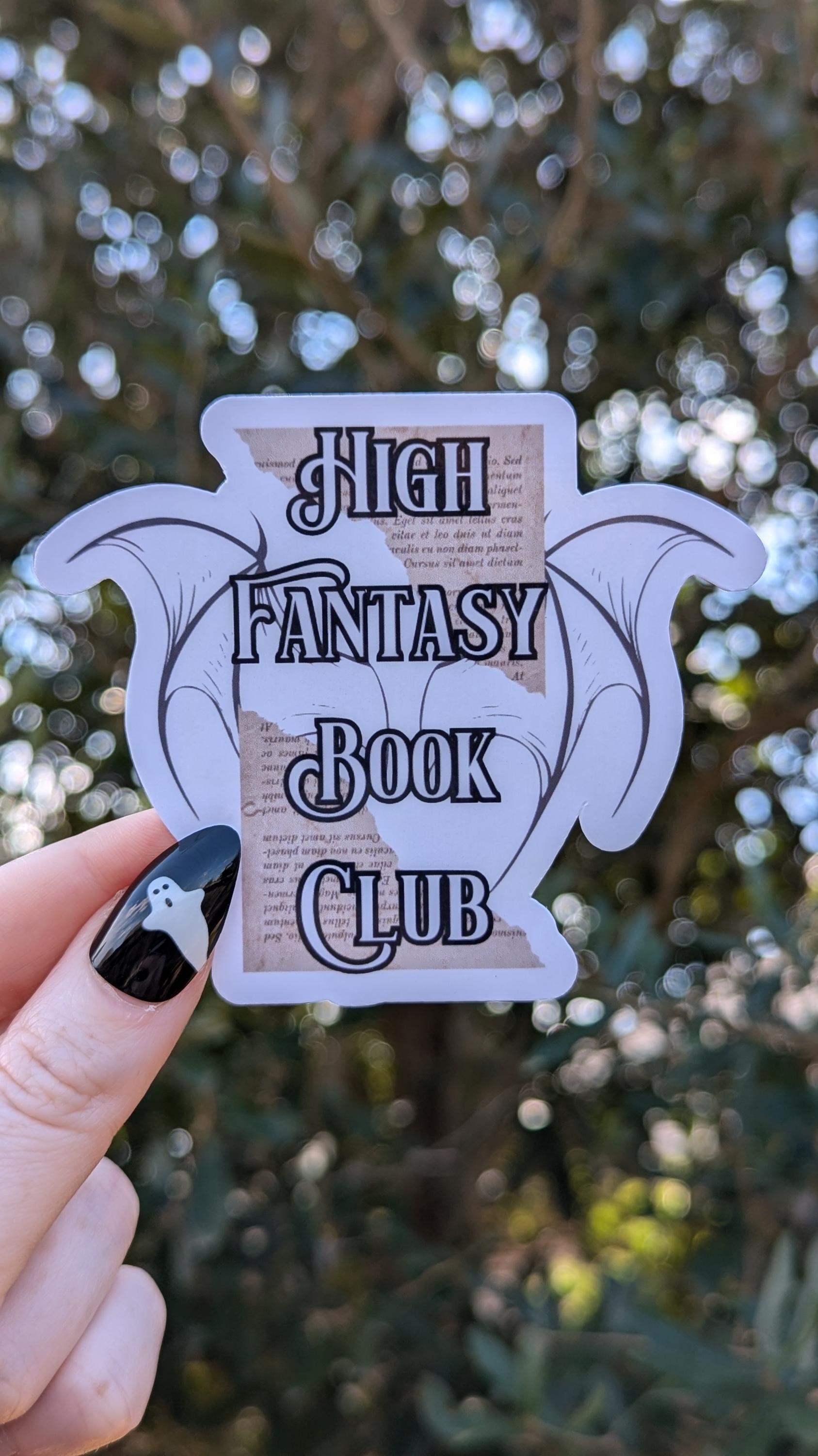 Bookish Sticker | High Fantasy Book Club Sticker | Waterproof Vinyl ...
