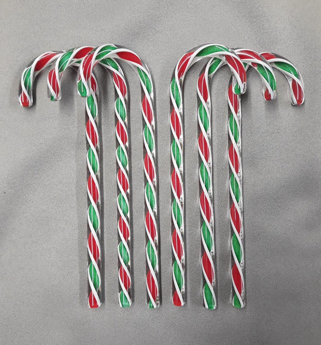 6 Art Glass Candy Canes - Etsy