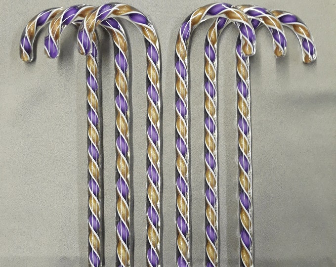 6 Art Glass Candy Canes - Etsy