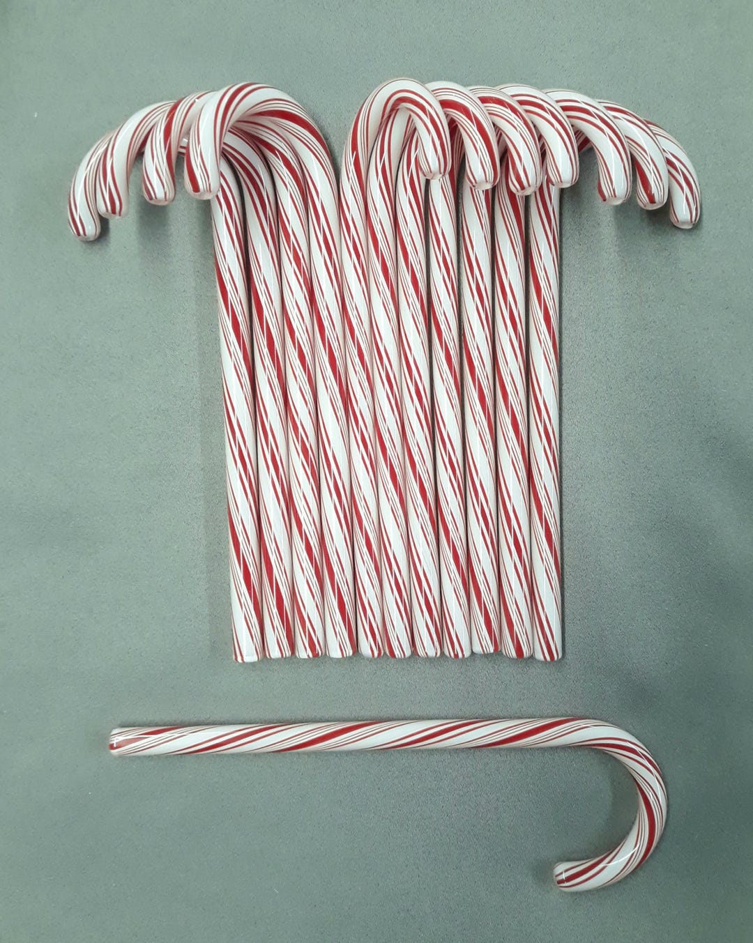 12 Art Glass Candy Canes - Etsy