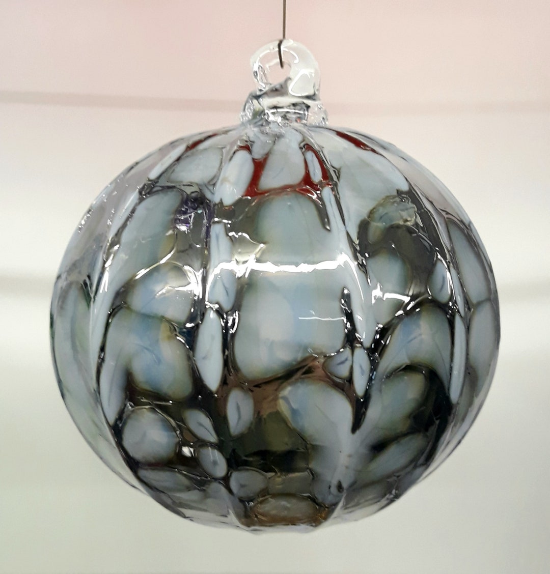 Handblown Glass Ornament, Lunar Luster by Tazza Glass - Etsy