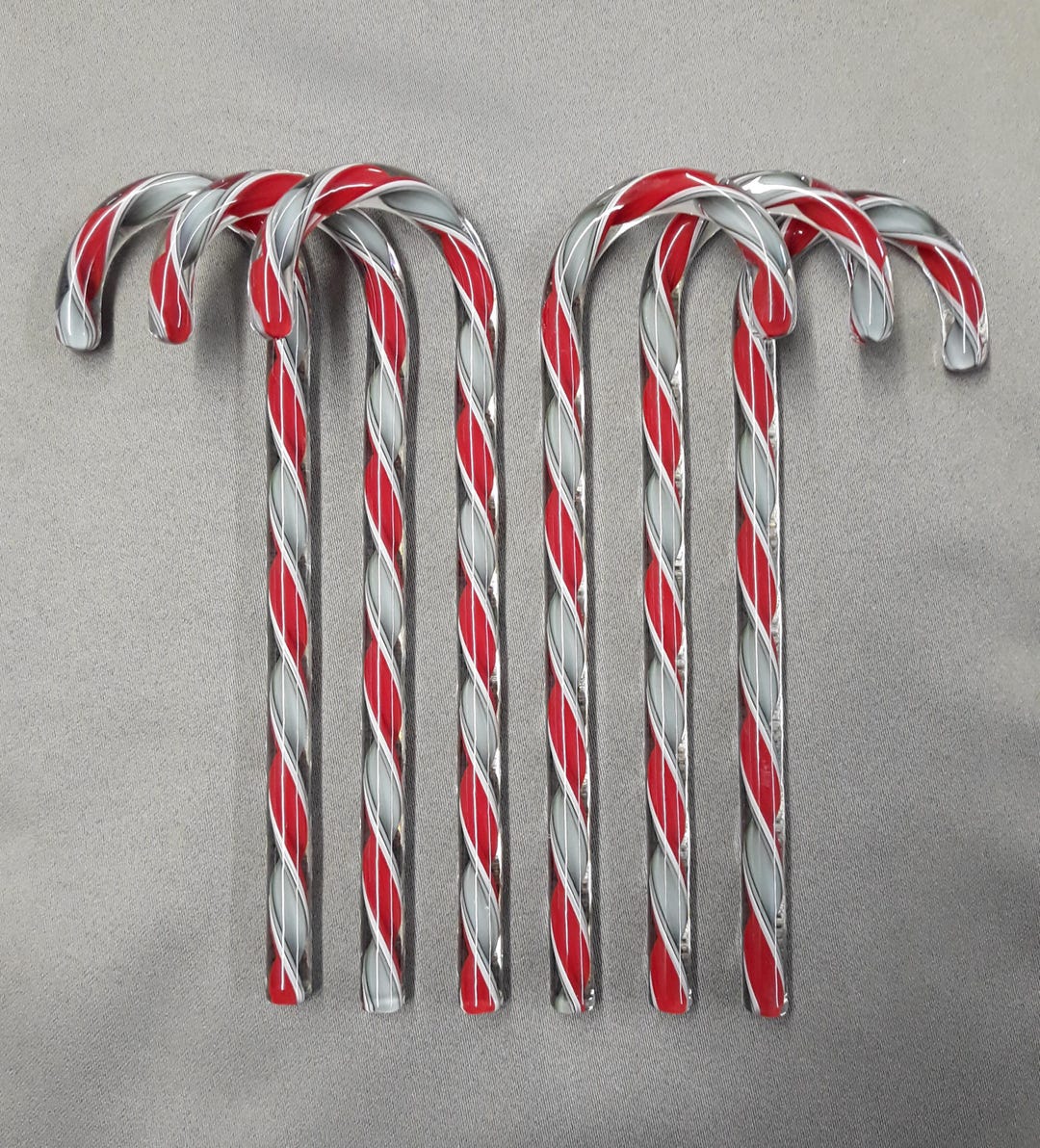 6 OSU Art Glass Candy Canes - Etsy
