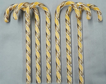 6 Art Glass Candy Canes - Etsy