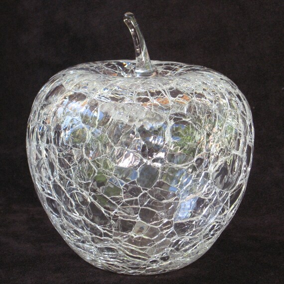 Handblown Art Glass Apple - Etsy