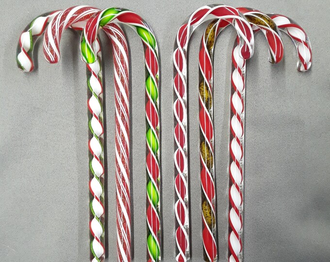 6 Art Glass Candy Canes - Etsy 6 Art Glass Candy Canes - Etsy