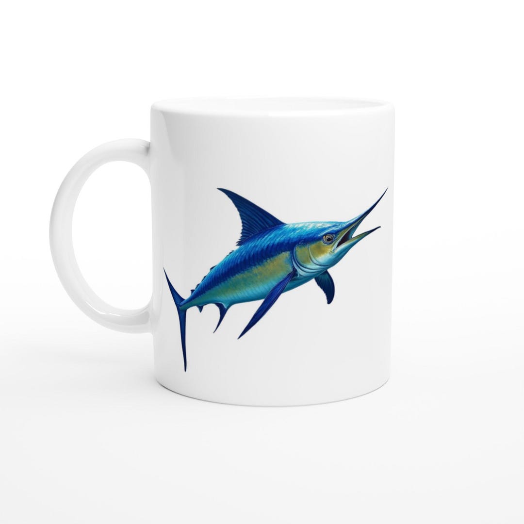 Catch of the Day: Marlin Fish Ceramic Coffee Mug - Perfect for Fishing ...