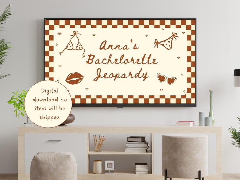 Bachelorette Games Jeopardy Modern Bachelorettte Party Downloadable ...