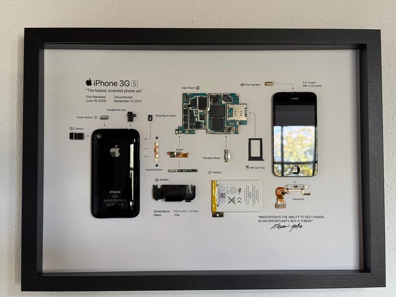 IPhone 3gs Teardown Art - Digital Template - Apple - iPhone - Framed ...