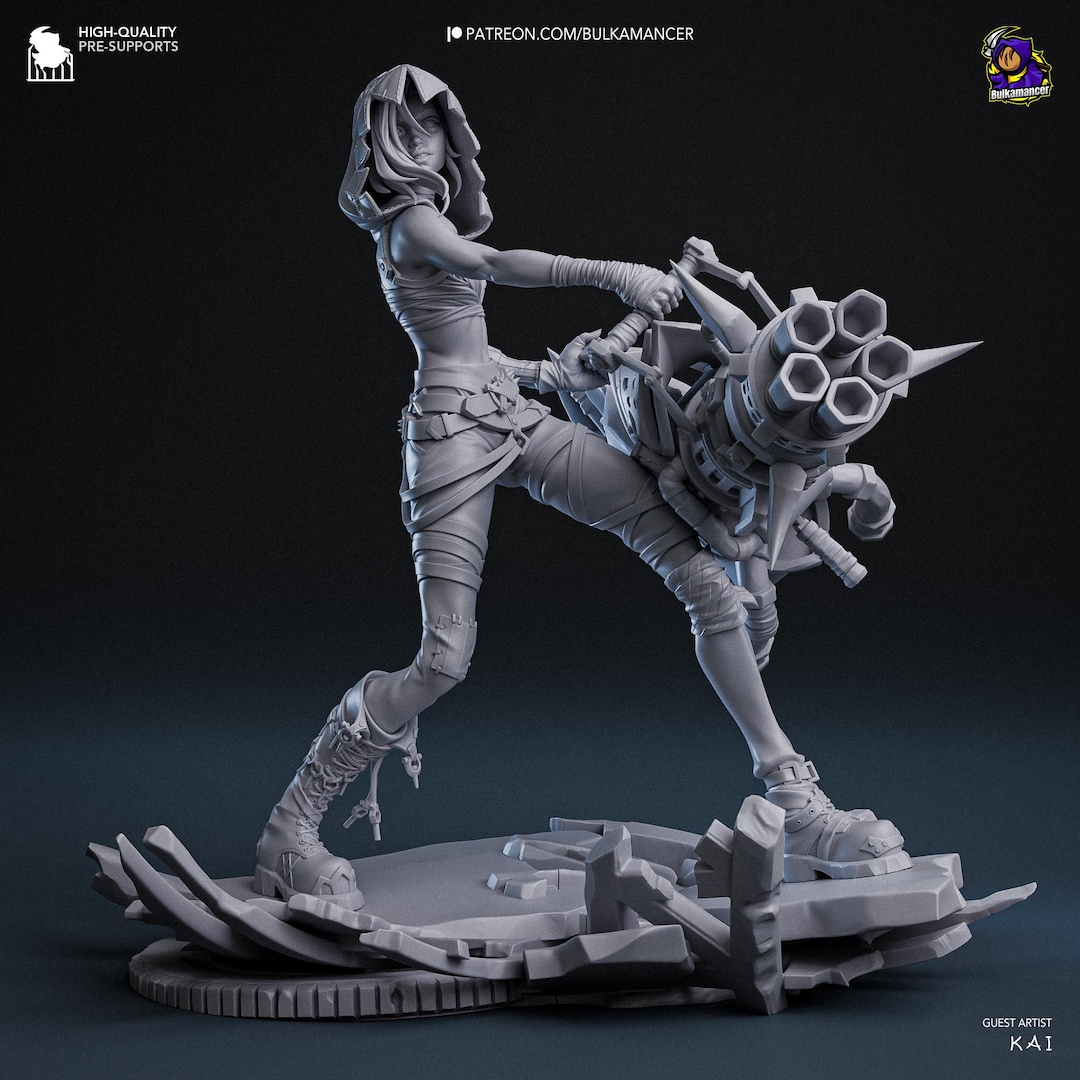 Fractured | Jinx (arcane) | 12k High Quality Resin Figure | Bulkamancer ...