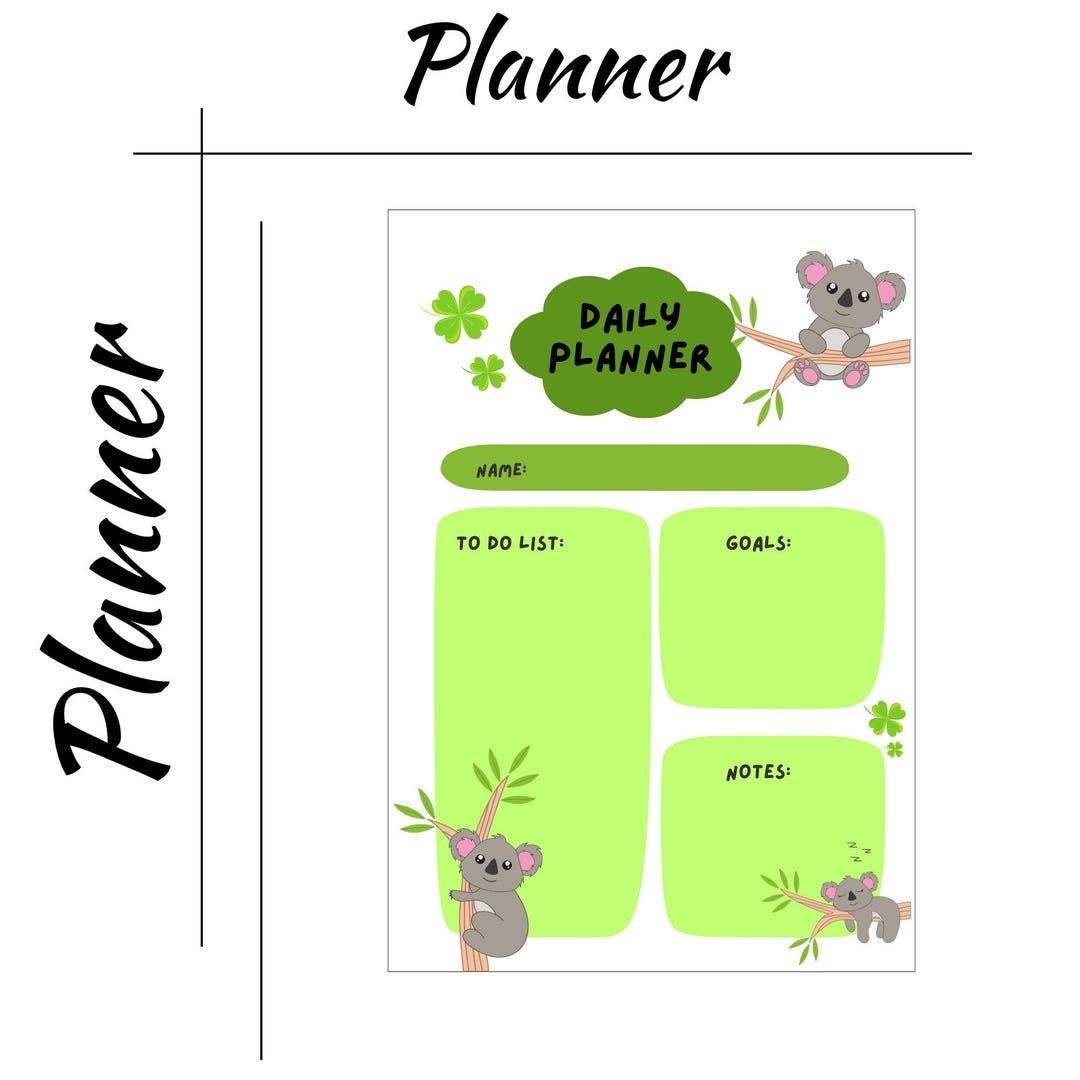 Printable Planner Pages, Planner Template for Kids, Daily Planner PDF ...