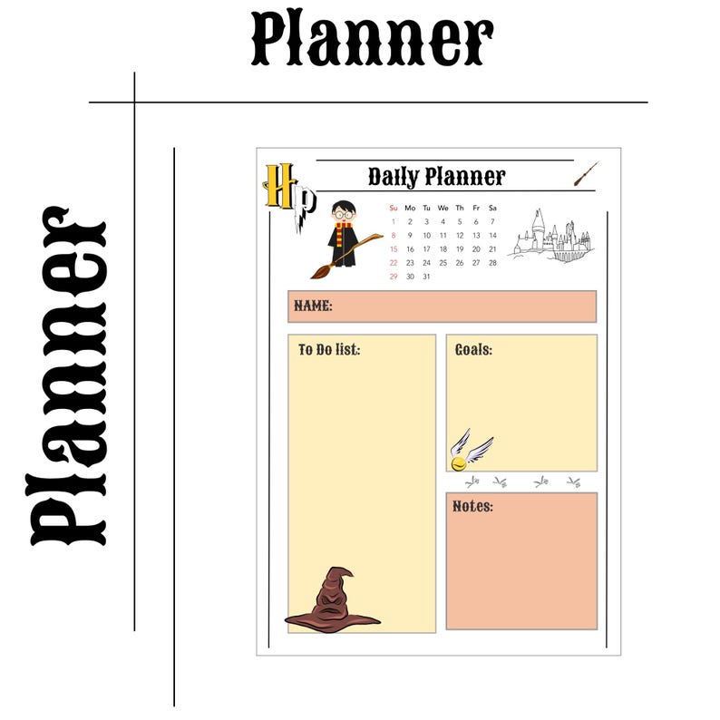 Wizarding World-themed Planner, Printable Planner Pages, Quidditch ...