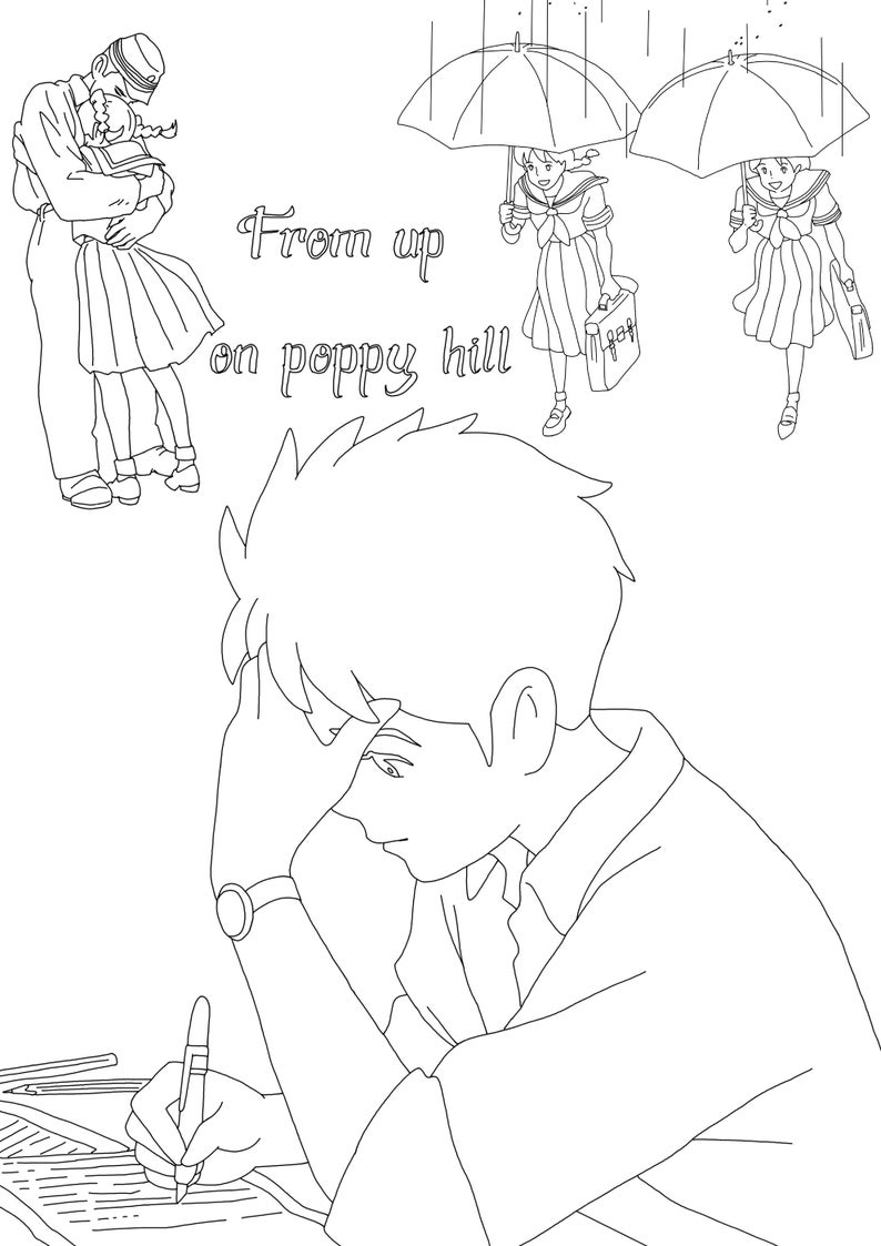 Studio Ghibli Coloring Pages- 49 Pack- Printable Coloring Pages ...