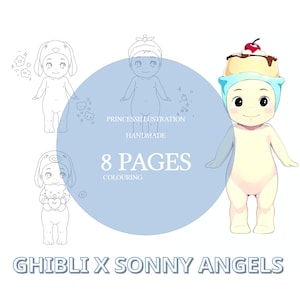 Studio Ghibli-inspired Sonny Angel Coloring Pages - Cute, Relaxing ...