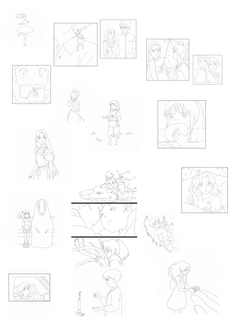 Studio Ghibli Coloring Pages- 49 Pack- Printable Coloring Pages ...