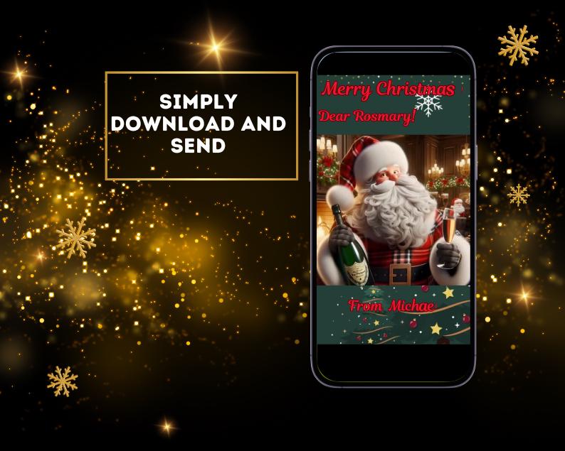 Personalized Christmas E-greeting Card With Santa Claus!3d Digital ...