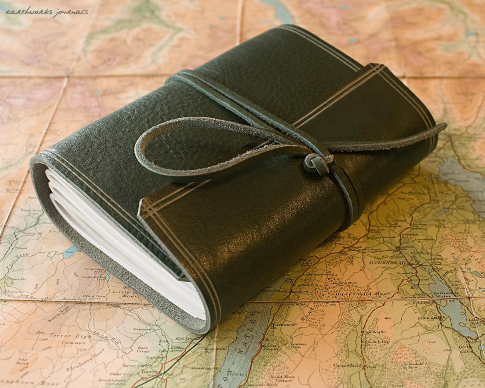A6 Standard Size Rugged Green Leather Journal Soft Leather | Etsy