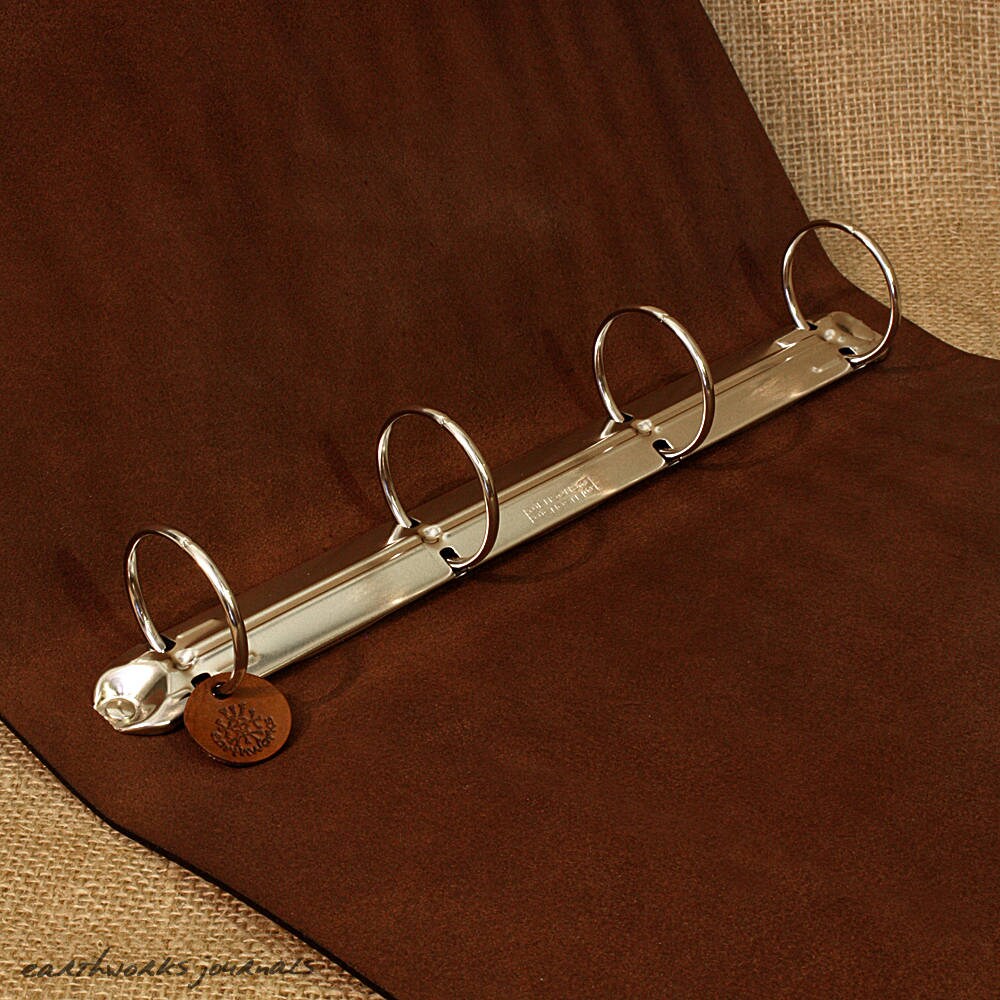 A4 Brown Leather 4 Ring Binder Tree of Life Family Tree - Etsy