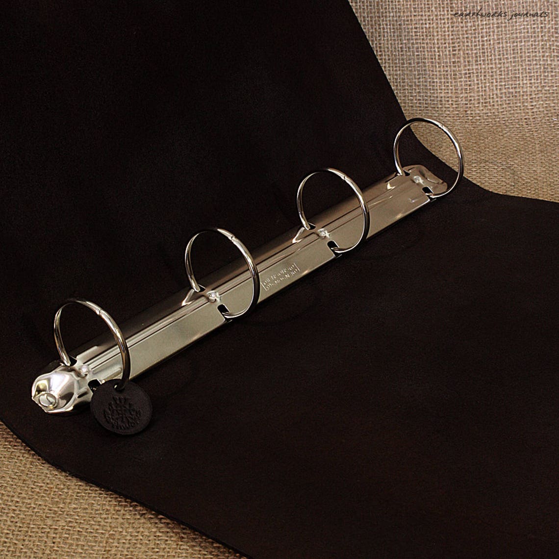 A4 Black Leather 4 Ring Binder Compass Points Ship's Log | Etsy