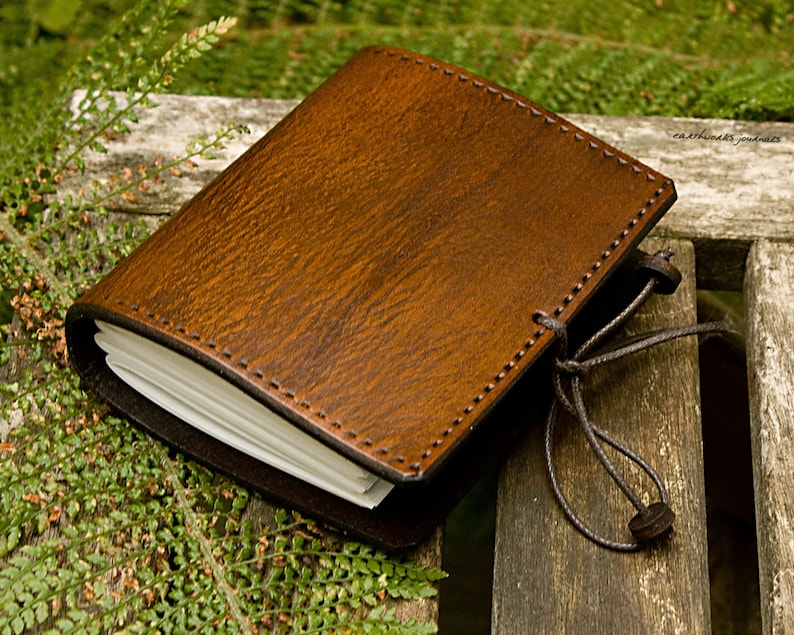 A7 Pocket Size Classic Leather Bound Journal Brown Leather - Etsy UK