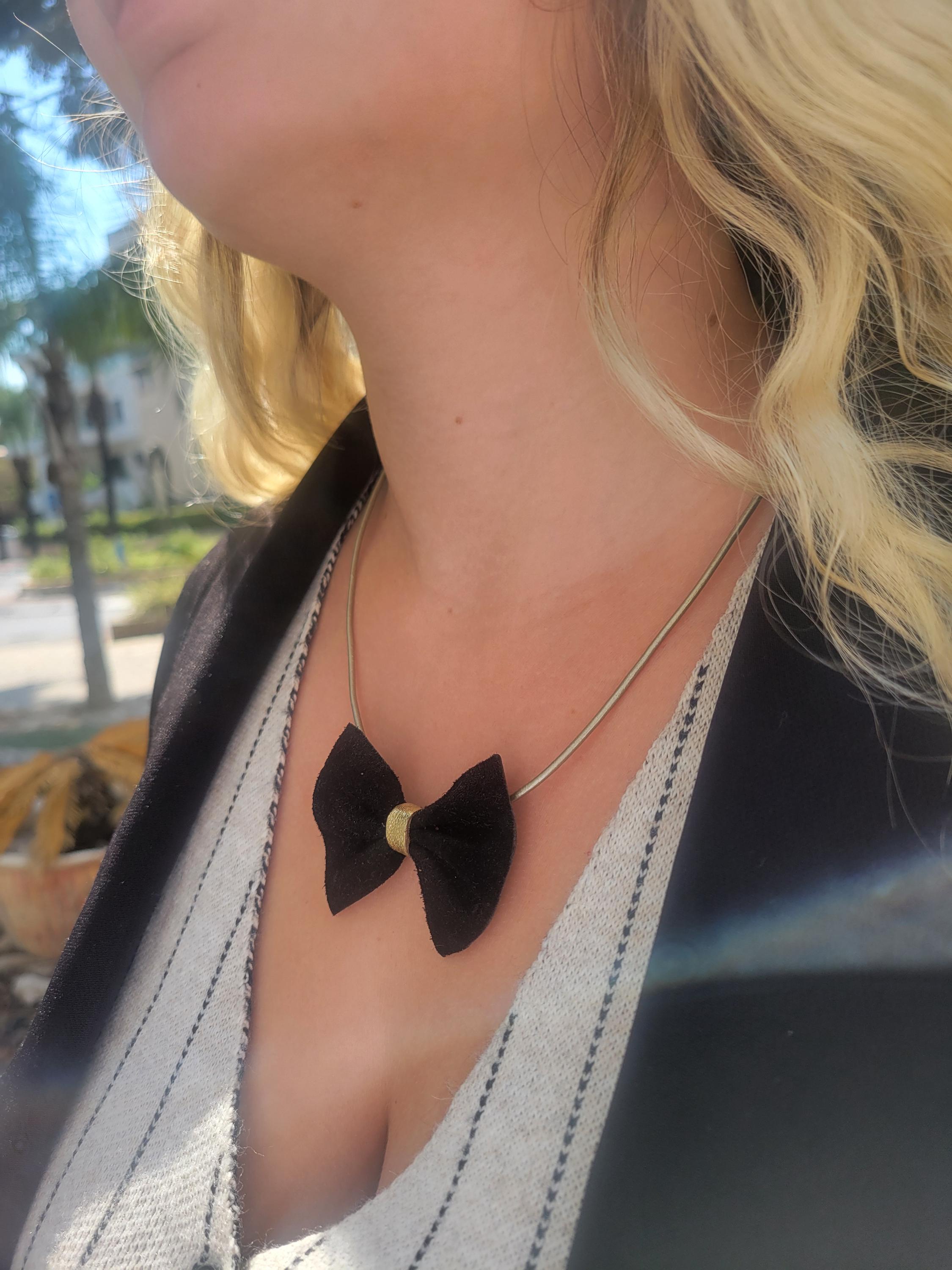 Black tie necklace store