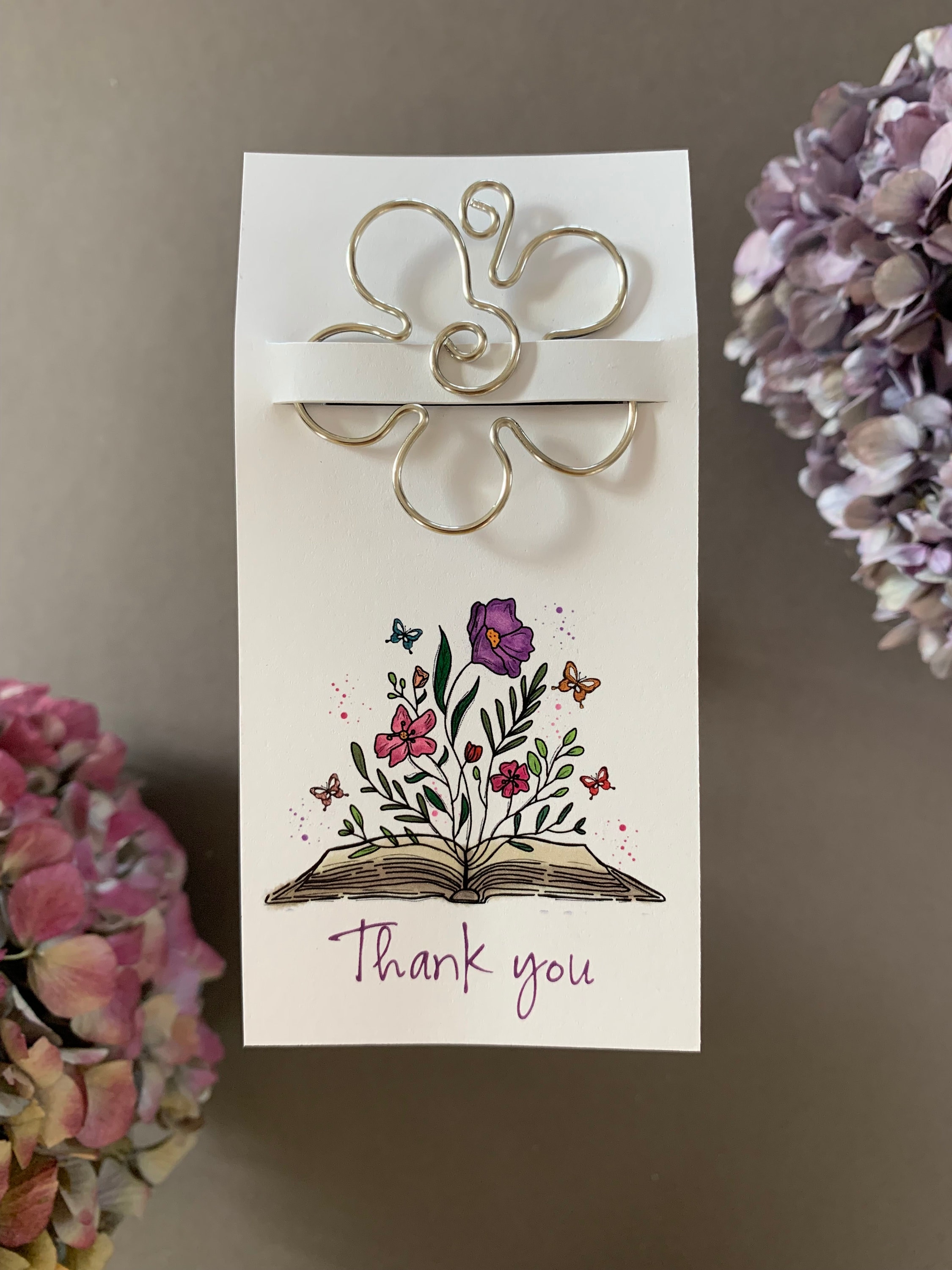 Thank You Gift, Thank You Card, Metal Bookmark, Small Token of ...