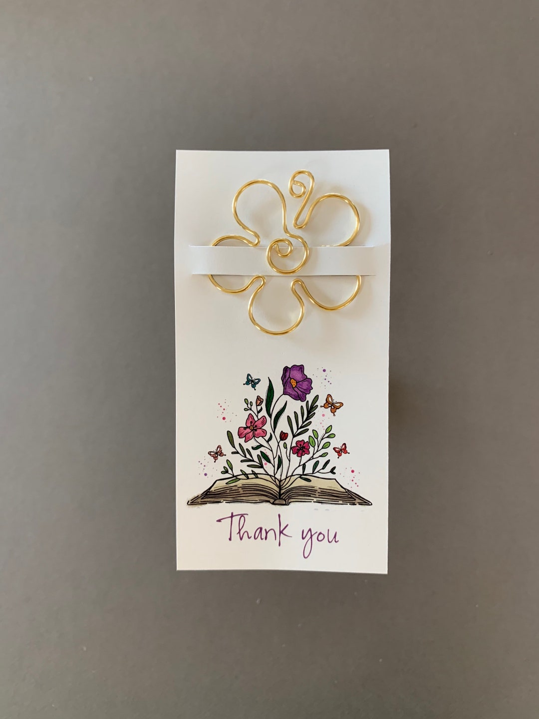 Thank You Gift Thank You Card Metal Bookmark Small Token of - Etsy