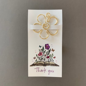 Thank You Gift Thank You Card Metal Bookmark Small Token of - Etsy