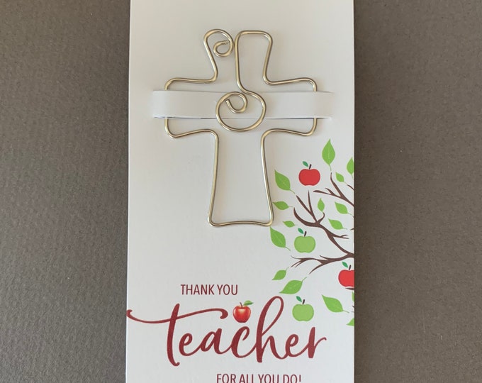 Religion Teacher Gift, Cross Bookmark, Thank You Teacher Gift, Teacher ...