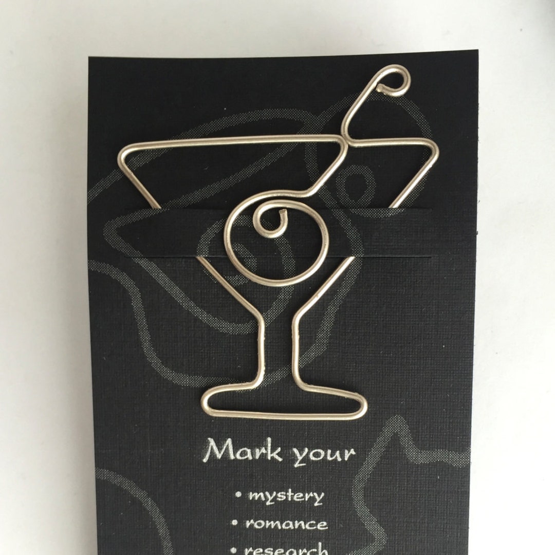 Martini Bookmark, Unique Wire Bookmark, Martini Lover Gift, Book Club ...