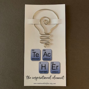Teacher Appreciation Gift, Science Teacher Gift, School Bookmark ...