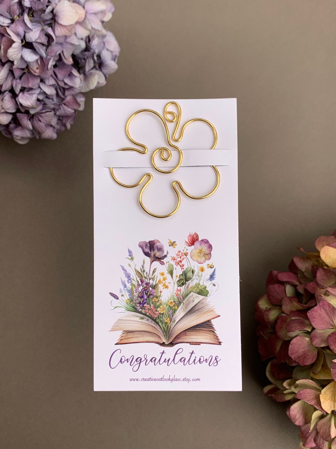 Graduation Congratulations Card, Handmade Bookmark - Perfect Thank You ...