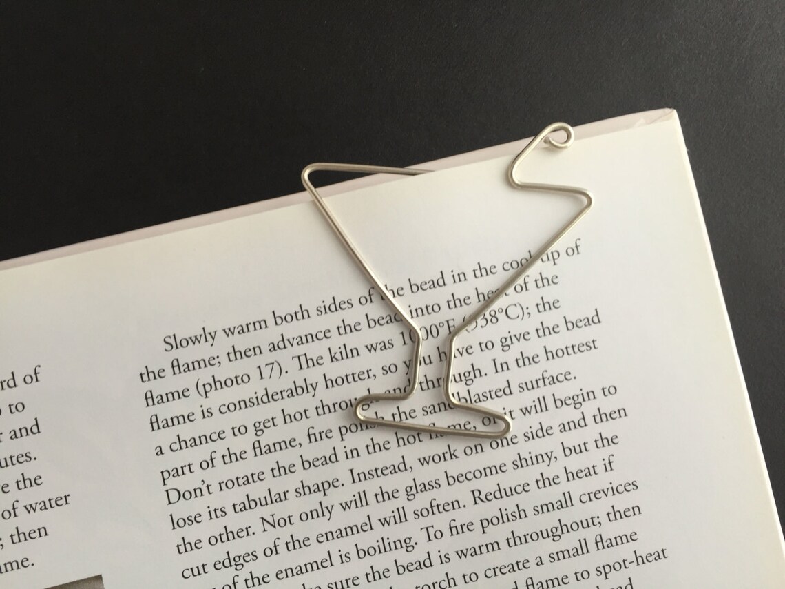 Martini Bookmark Unique Wire Bookmark Martini Lover Gift | Etsy