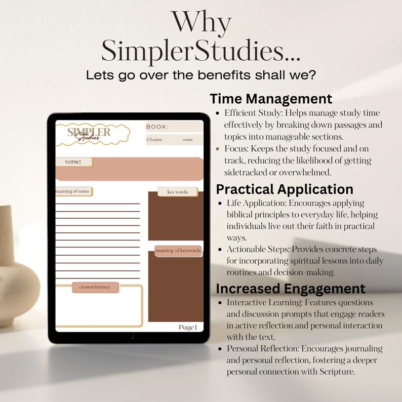 Bible Study Organizer Printable - Digital Planner, Scripture Study ...