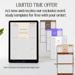 Bible Study Organizer Printable - Digital Planner, Scripture Study ...