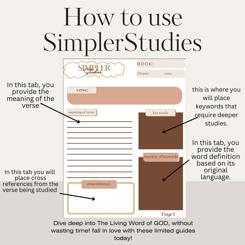 Bible Study Organizer Printable - Digital Planner, Scripture Study ...