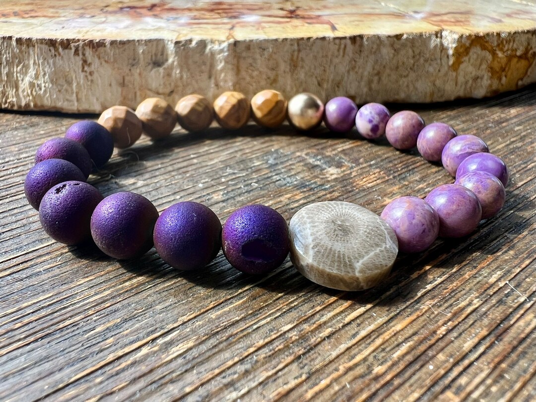 MI Wildflower Collection Wild Lupine Beaded Bracelet Michigan Petoskey ...