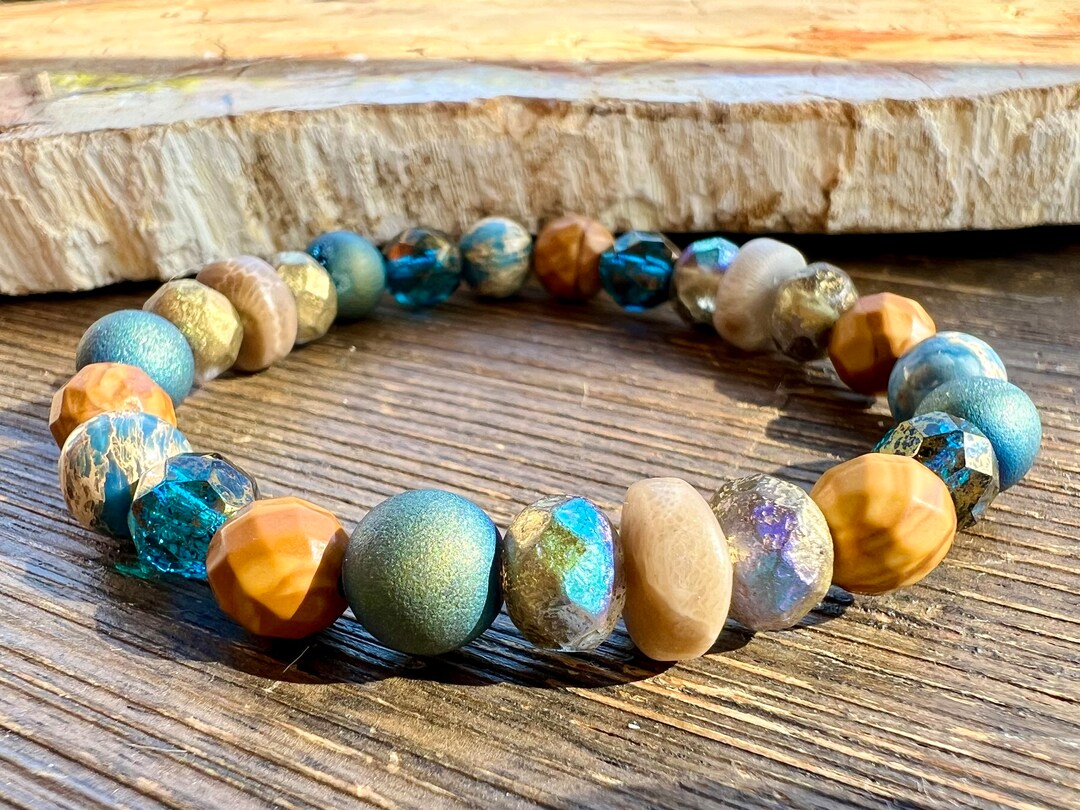 MI Wildflower Mash up Collection * Forget Me Blue * Beaded Bracelet ...