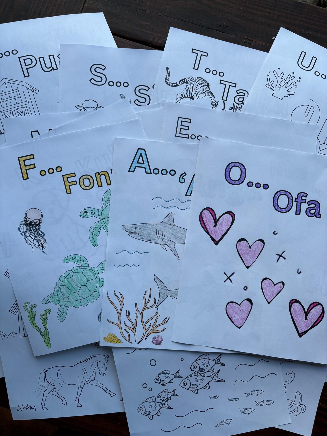 Coloring Pages - Tongan Alphabet (alafapeti Faka-tonga) - Etsy