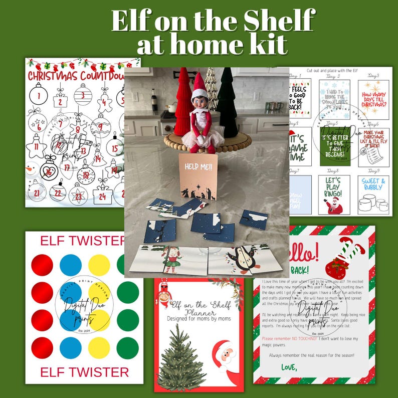Elf Kit Print at Home 2024 Activities, 27 Day Elf Kit Printable Elf ...