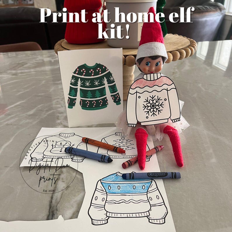 Elf Kit Print at Home 2024 Activities, 27 Day Elf Kit Printable Elf ...