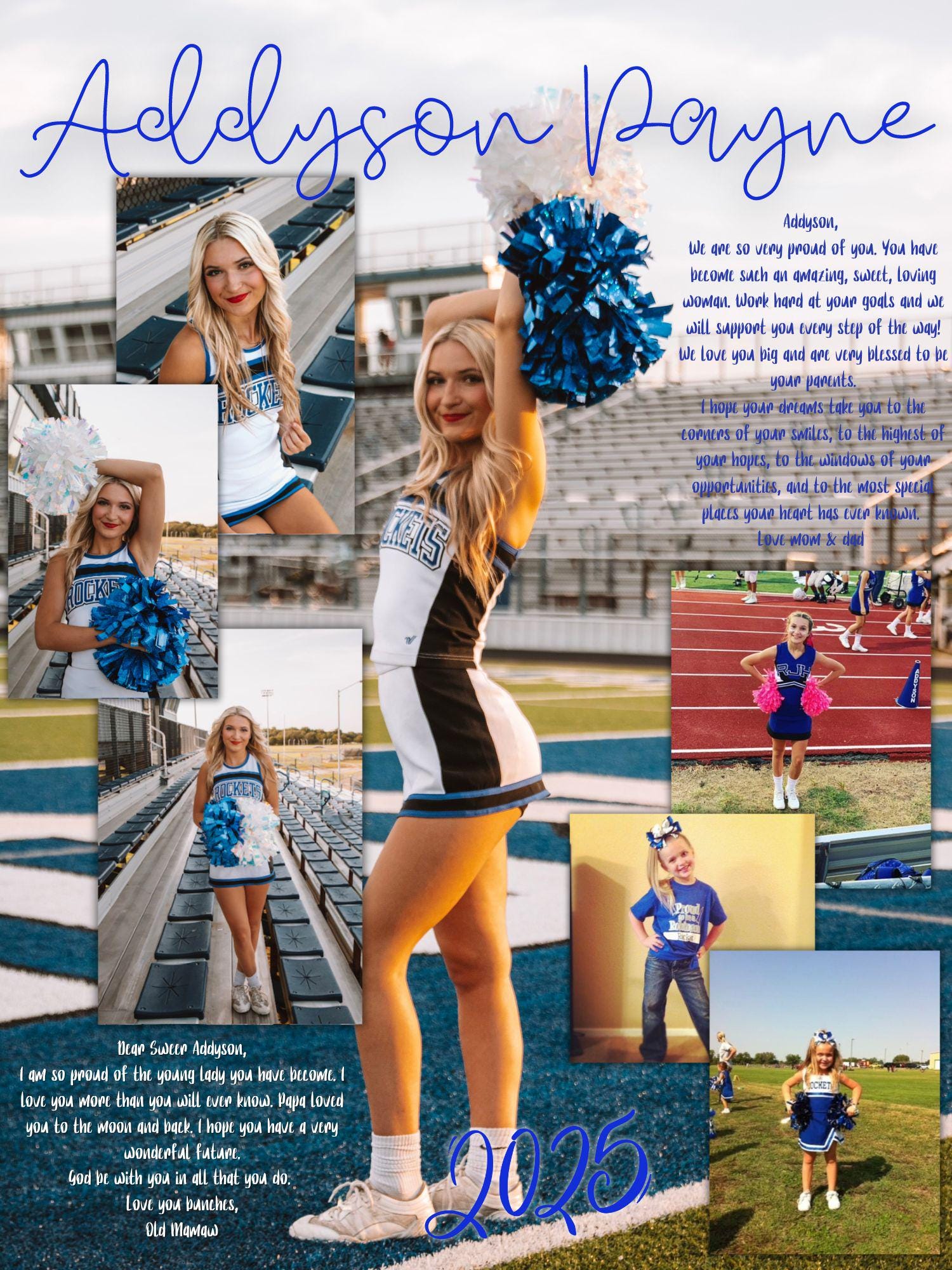 Personalized Template Senior Yearbook Program Ad Full Half Quarter Page ...