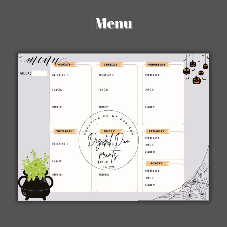 Digital Calendar Planner Bundle Set October Printable Calendar Planner ...