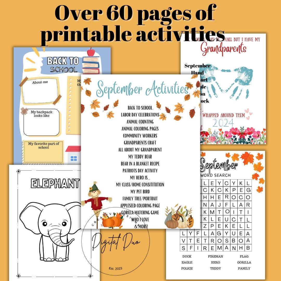 Download Printable September Activities Kids Daycare Curriculum ...