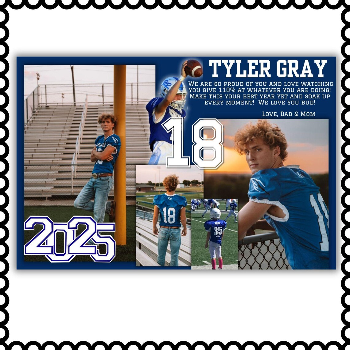 Personalized Template Senior Yearbook Program Ad Full Half Quarter Page ...