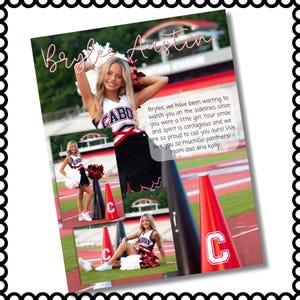 Personalized Template Senior Yearbook Program Ad Full Half Quarter Page ...