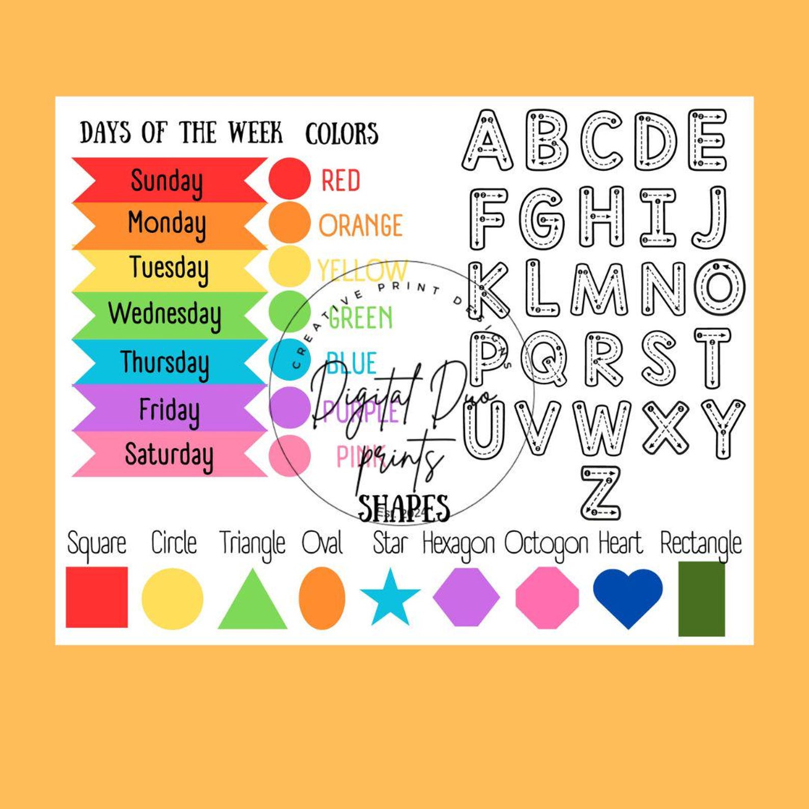 4-10 Personalized Downloadable Printable Placemat Preschool ...