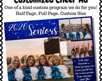 Personalized Template Senior Yearbook Program Ad Full Half Quarter Page ...