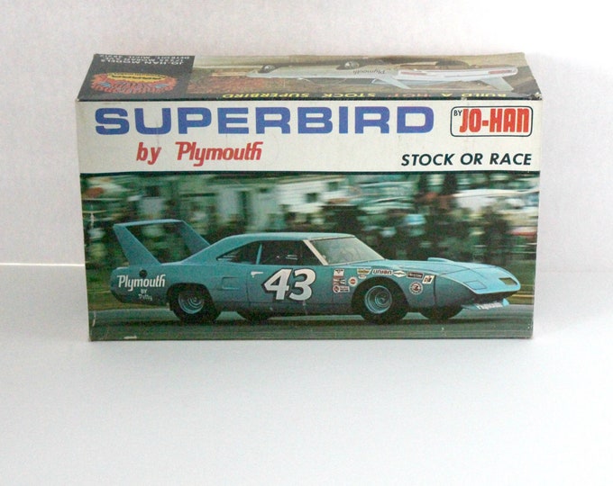1960s Plymouth Superbird Car Model Kit, Vintage Jo-han GC-1470, Stock ...