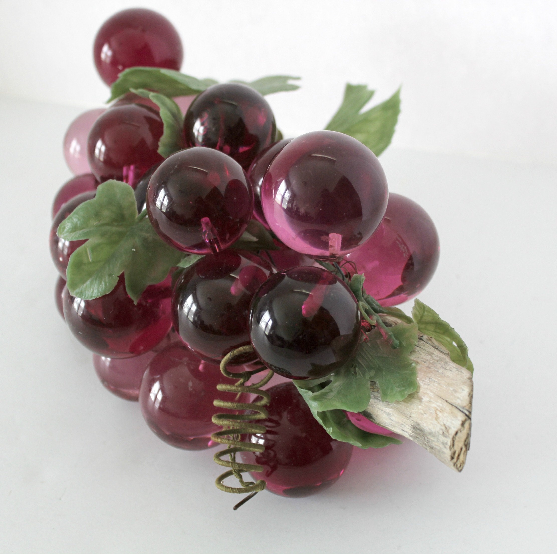 Vintage Purple Lucite Grape Bunch | Mid Century Table Decor | Grape ...